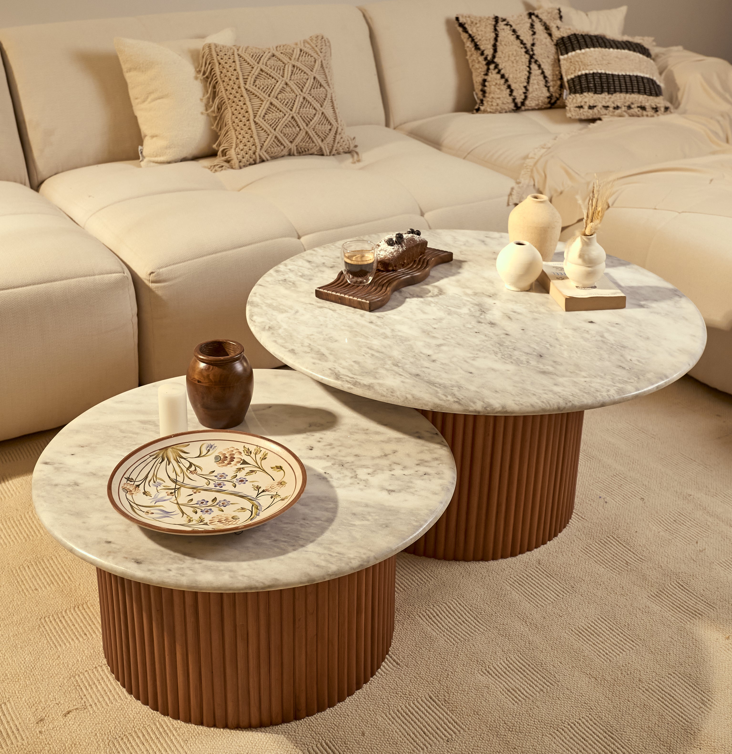 "Landing" Marble Top - Set of 2 Tables – Drowzy